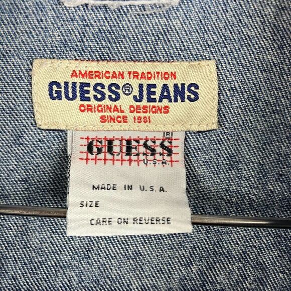 Guess | Dresses | Vintage Guess Midi Denim Dress Jacket Womens S ...